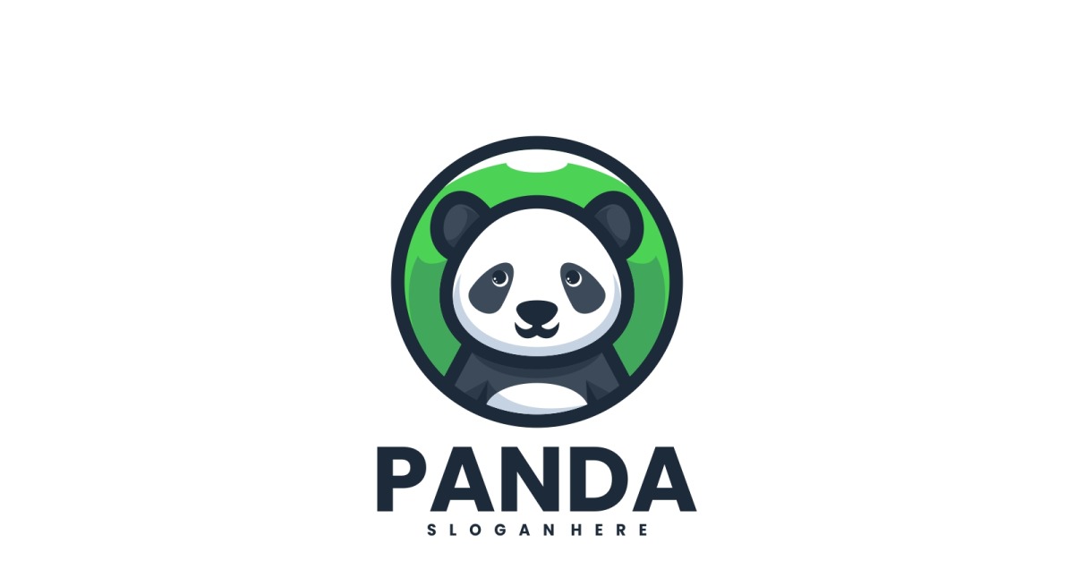Panda Simple Mascot Logo 1 #273401 - TemplateMonster