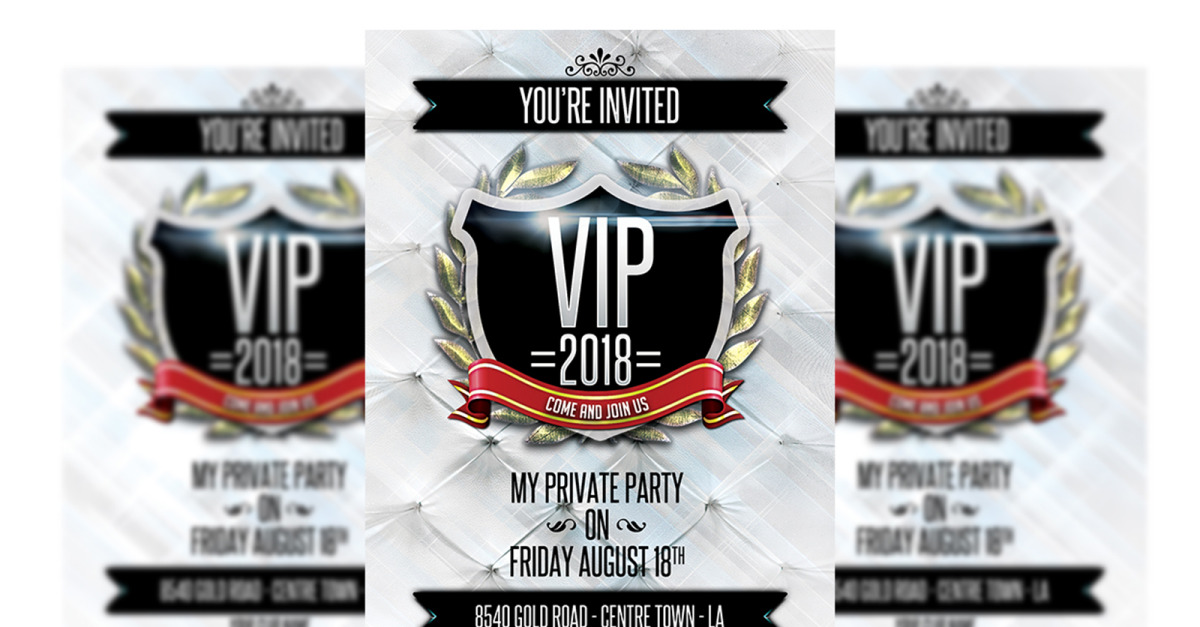 VIP Invitation Flyer Template #273438 - TemplateMonster