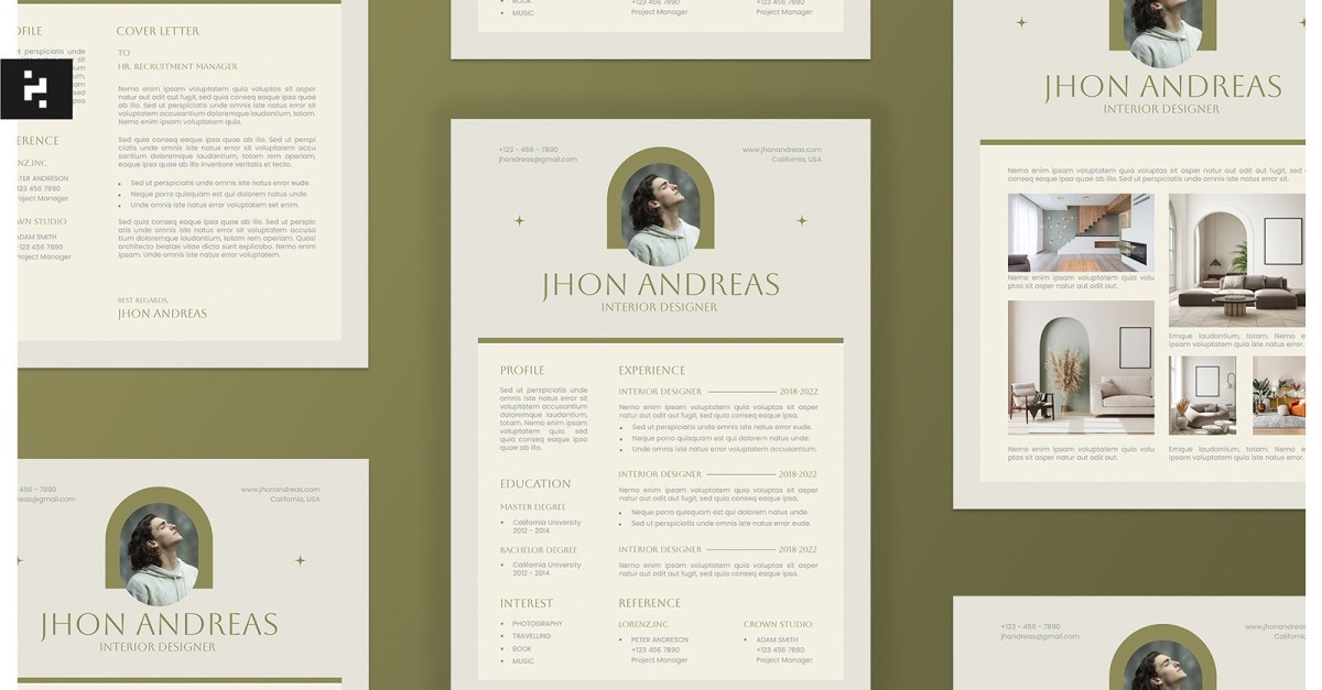 Curriculum CV minimalista Boho #273519 - TemplateMonster