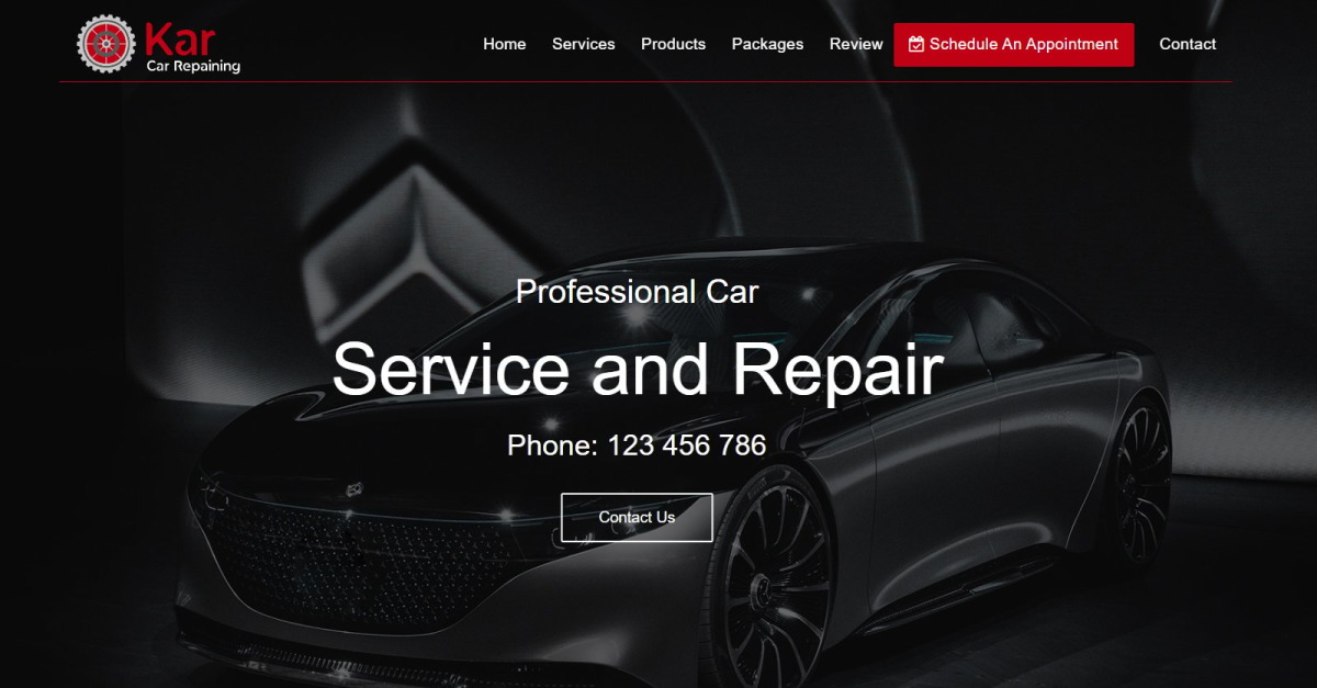 Kar - Car Wash & Detailing Services Landing Page Template