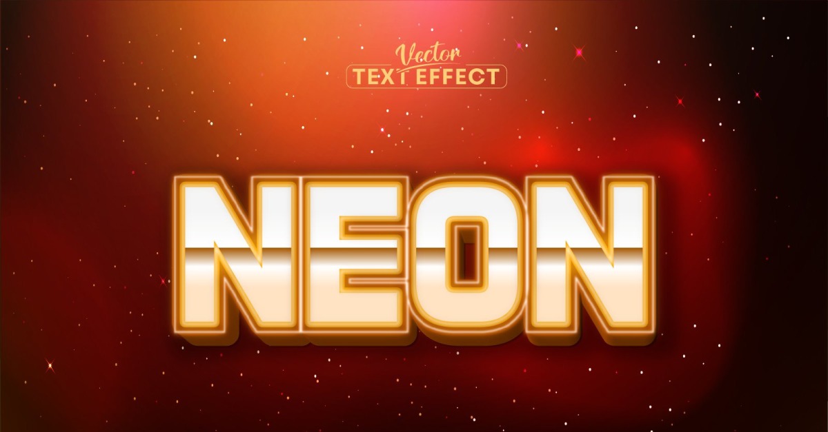 Neon - Editable Text Effect, Shiny Neon Light Text Style, Graphics Illustration