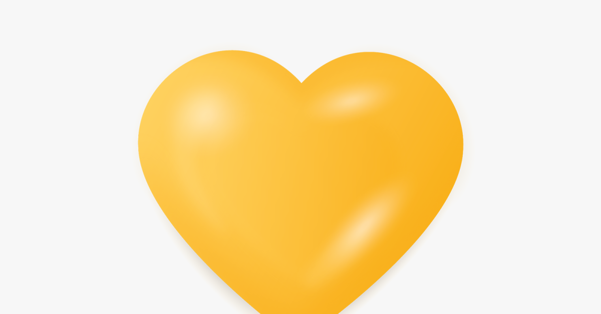 Vecteur de conception de coeur jaune - TemplateMonster