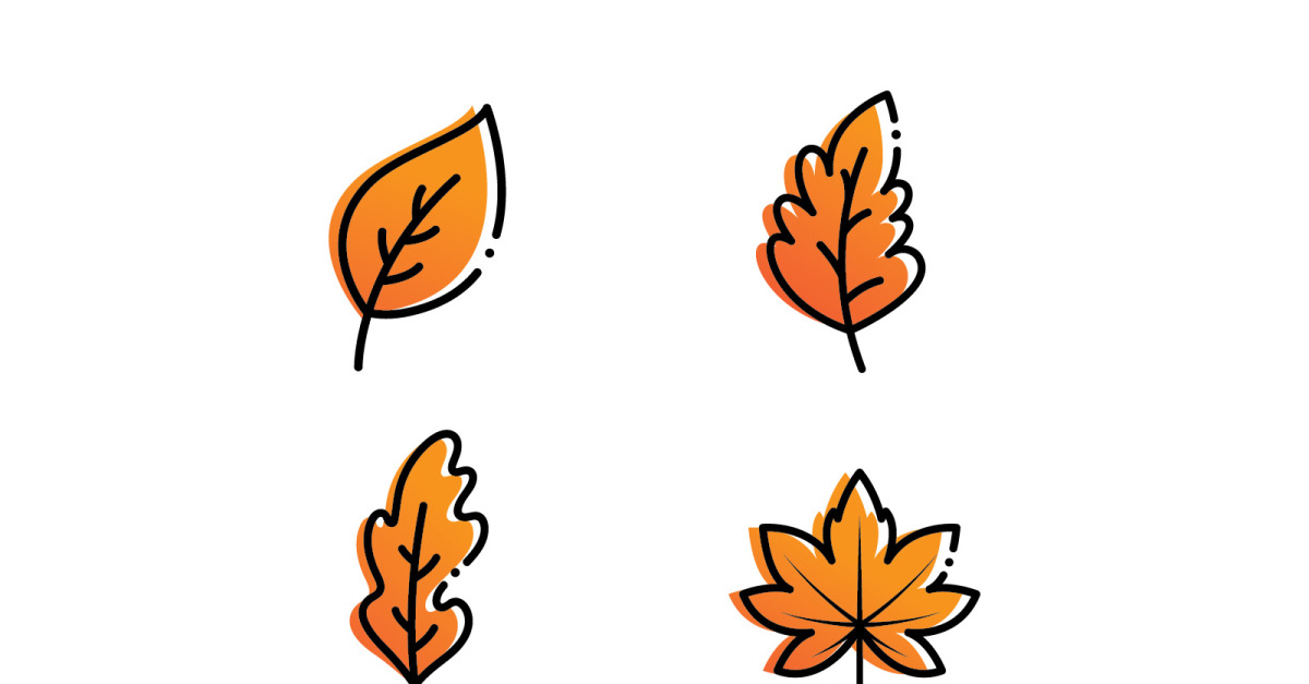 Autumn Leaf logo template. Vector illustration.V5
