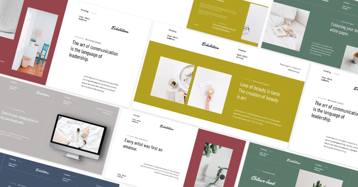 Colour Book Minimalist Keynote Template - TemplateMonster