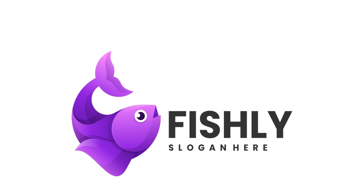 Fish Gradient Logo Template 3 #273620 - TemplateMonster