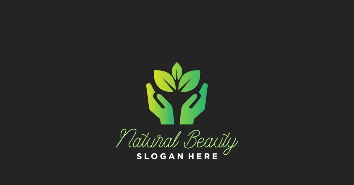 Design-Vorlage für das grüne Logo der Natur - TemplateMonster