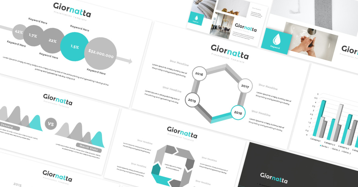 Modèle Powerpoint Giornatta #273870 - TemplateMonster