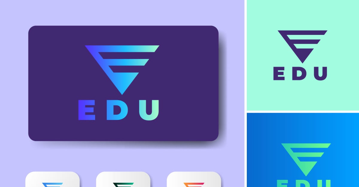 Modern Education Logo Design Template - TemplateMonster