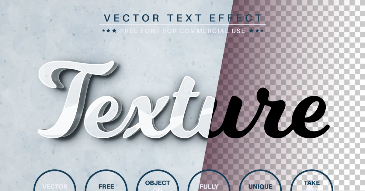 Texture - Editable Text Effect, Font Style, Design Illustration