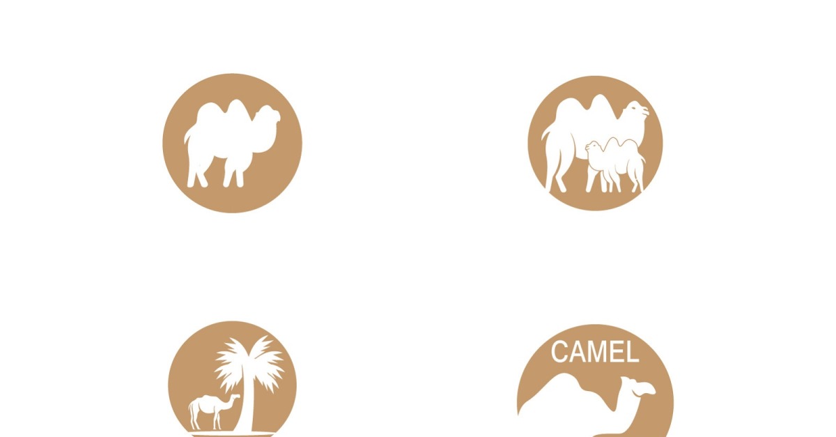 Camel Icon And Symbol Vector Template Illustration 25