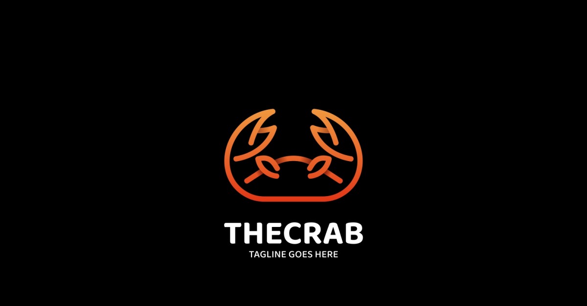 Crab Line Art Logo Template #274128 - TemplateMonster