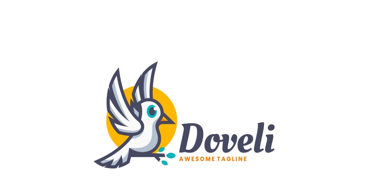 Dove Simple Mascot Logo Design #274117 - TemplateMonster