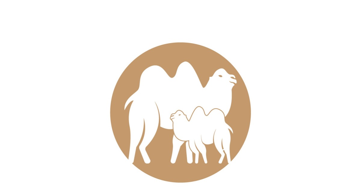 Velbloud Ikona A Symbol Vektorové ilustrace šablony 20