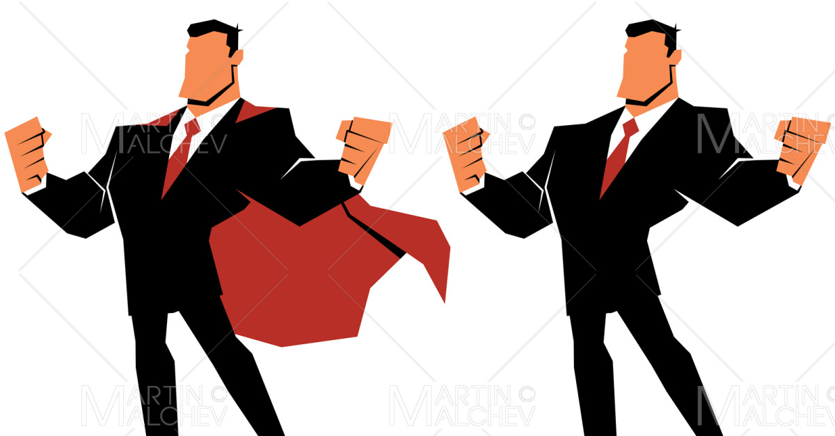 Businessman Power on White Vector Illustration