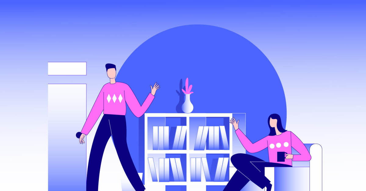 Couple Goodbye Meetup Free Illustration Concept