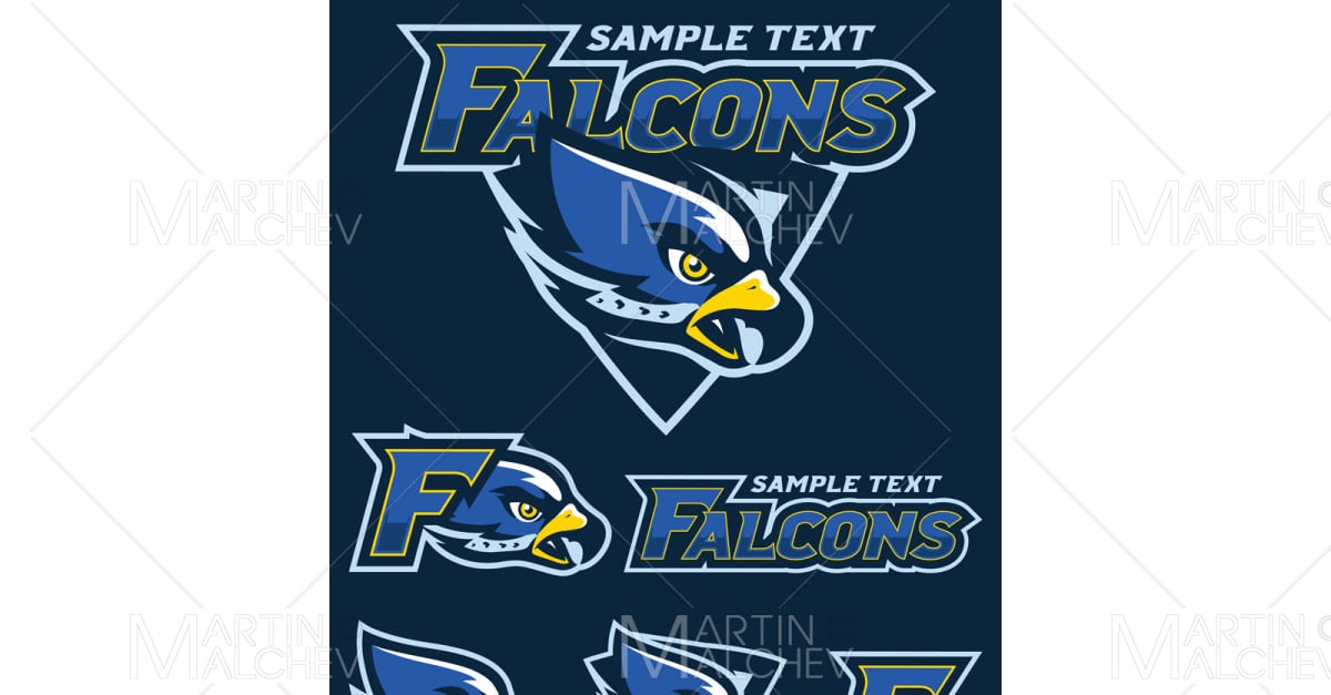 Falcons Team Mascot Vector Illustration - TemplateMonster