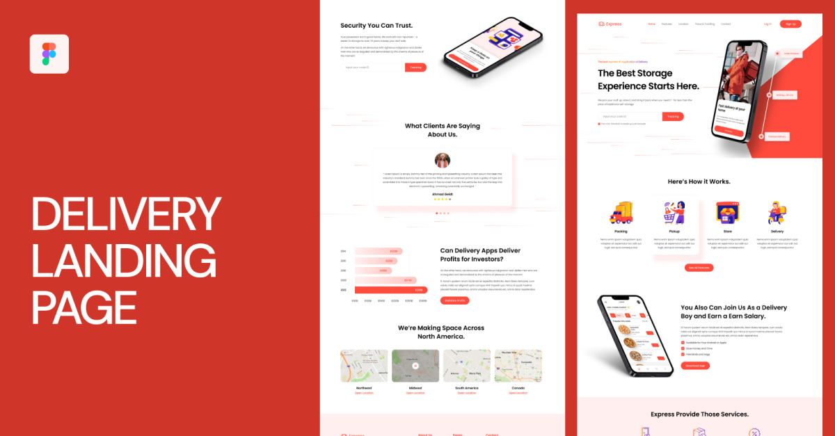 Delivery Landing Page Template #274310 - TemplateMonster