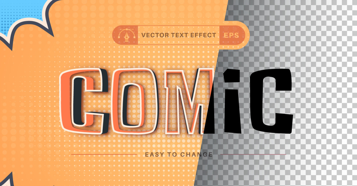 Comic Stroke - Editable Text Effect, Font Style, Design Ilustration