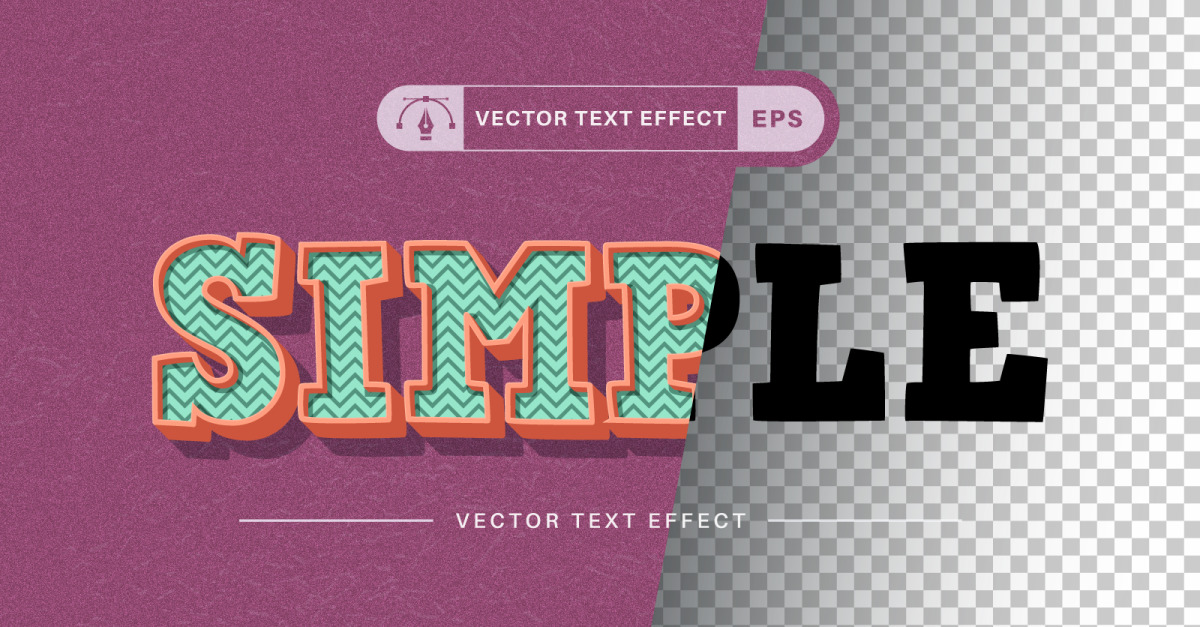 Retro - Editable Text Effect, Font Style, Design Illustration
