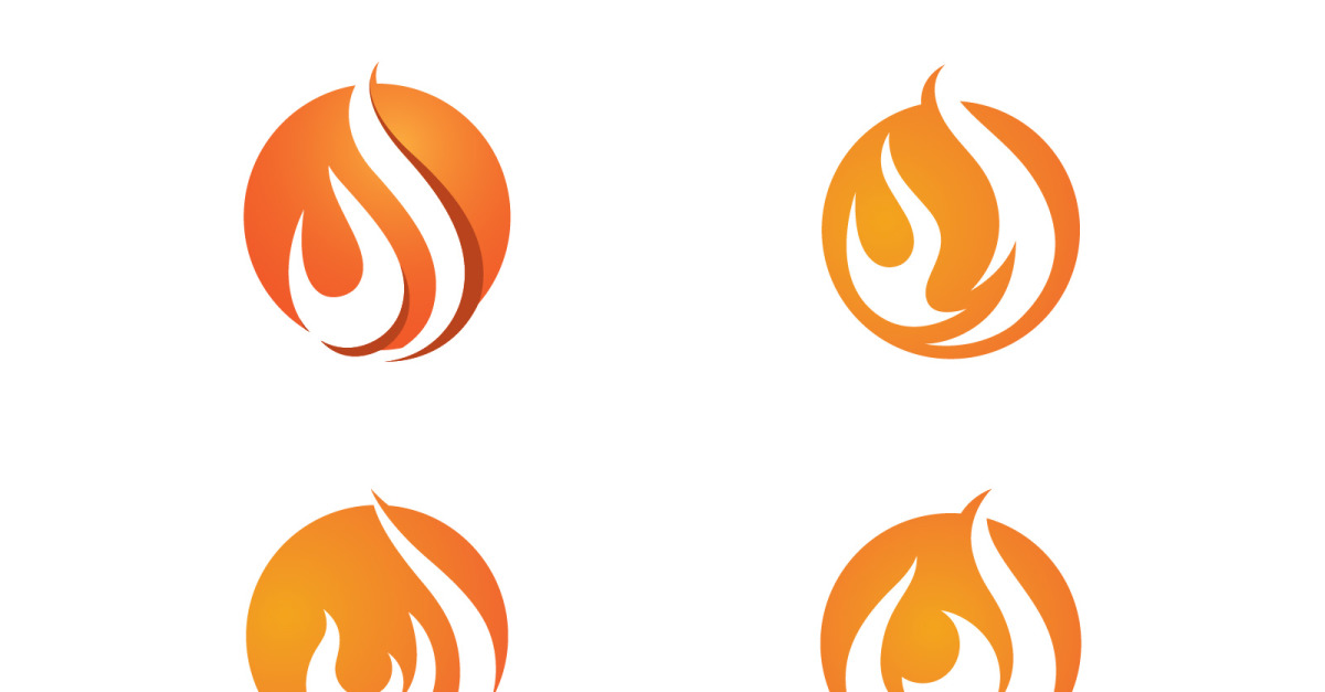 Fire Flame logo template. Vector illustration. V10