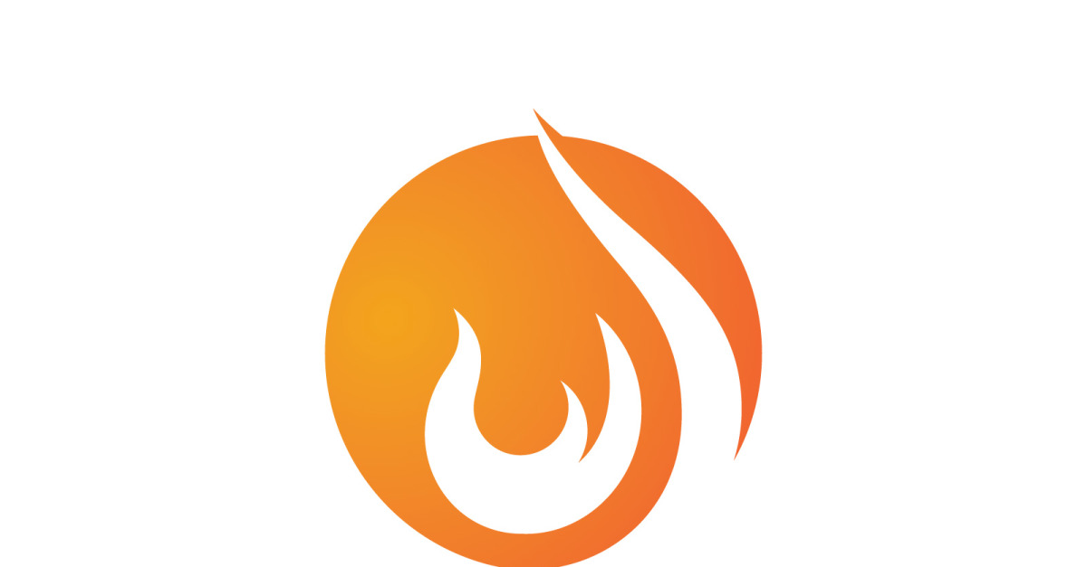 Fire Flame logo template. Vector illustration. V8