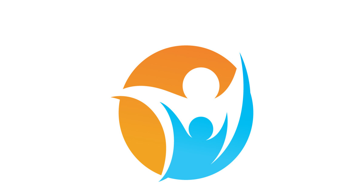 Healthy People logo template. Vector illustration. V9