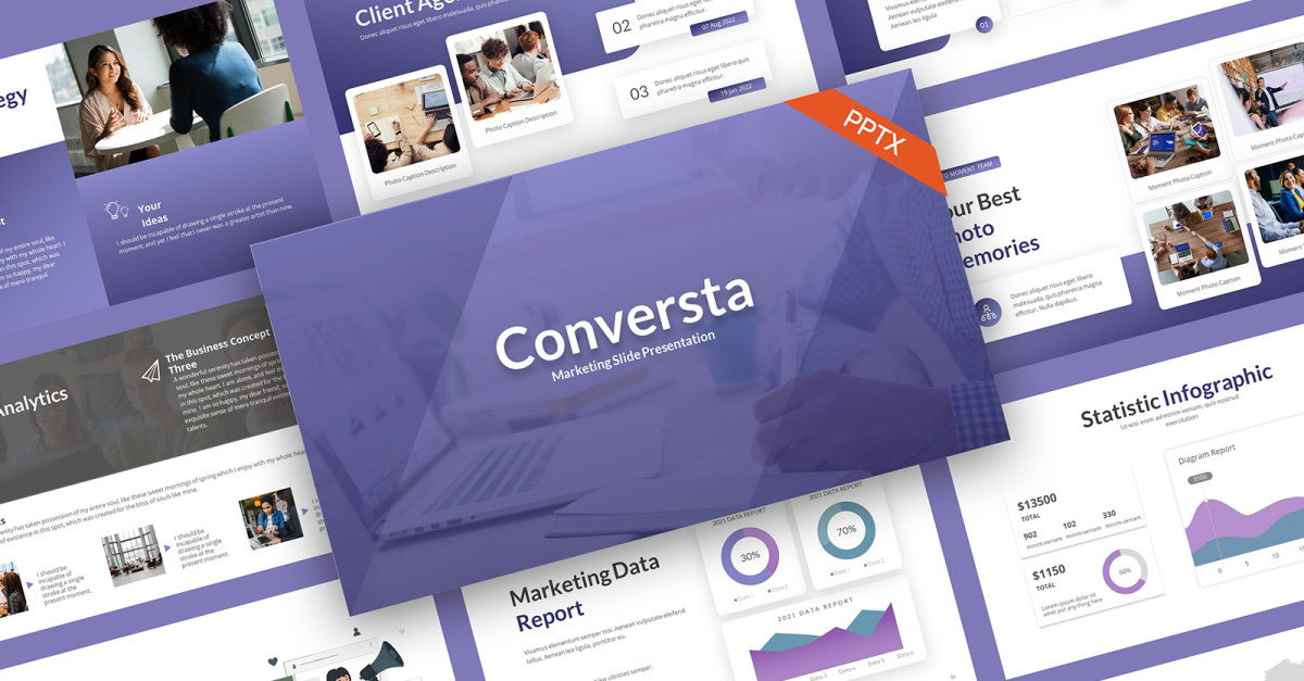 Modello PowerPoint di marketing aziendale di Converse