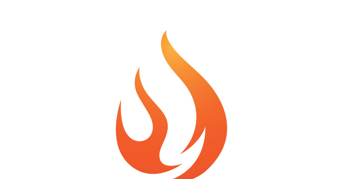 Yangın Alev logo şablonu. Vektör çizim. V2 - TemplateMonster