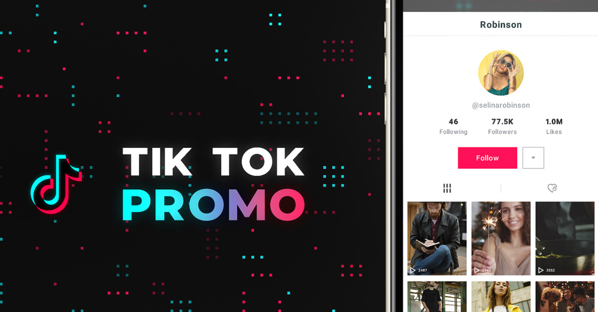 Promotion sur les réseaux sociaux Tik Tok - TemplateMonster