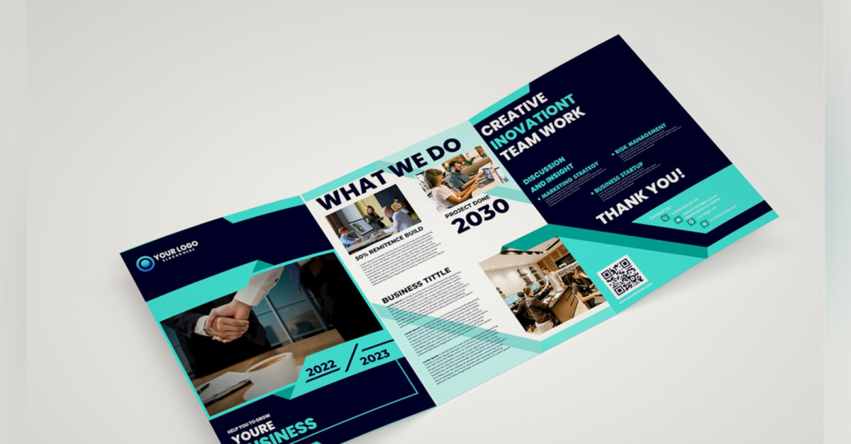 Business Trifold Brochure 1 #274971 - TemplateMonster