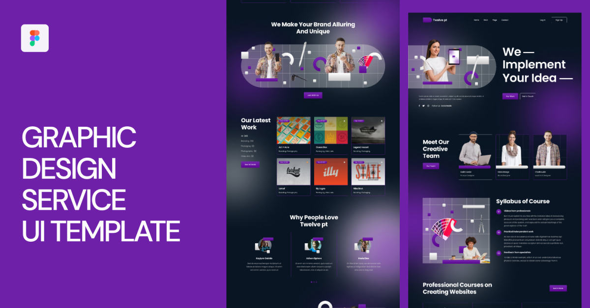 Graphic Design Service UI Template #275165 - TemplateMonster