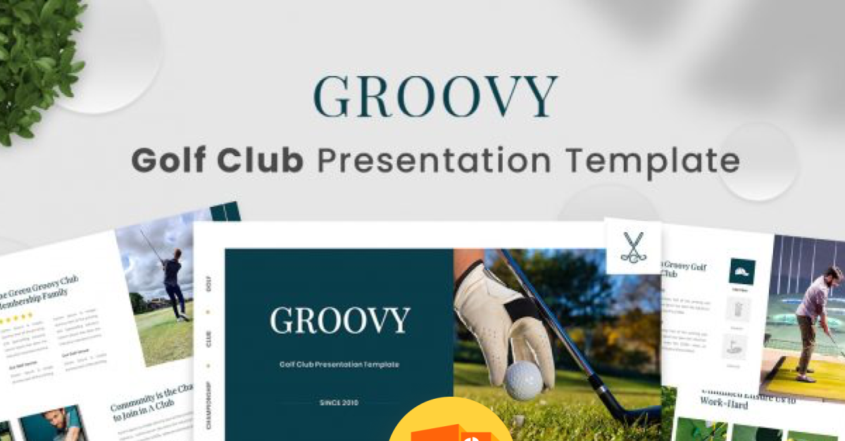 Groovy - Modello PowerPoint per mazza da golf