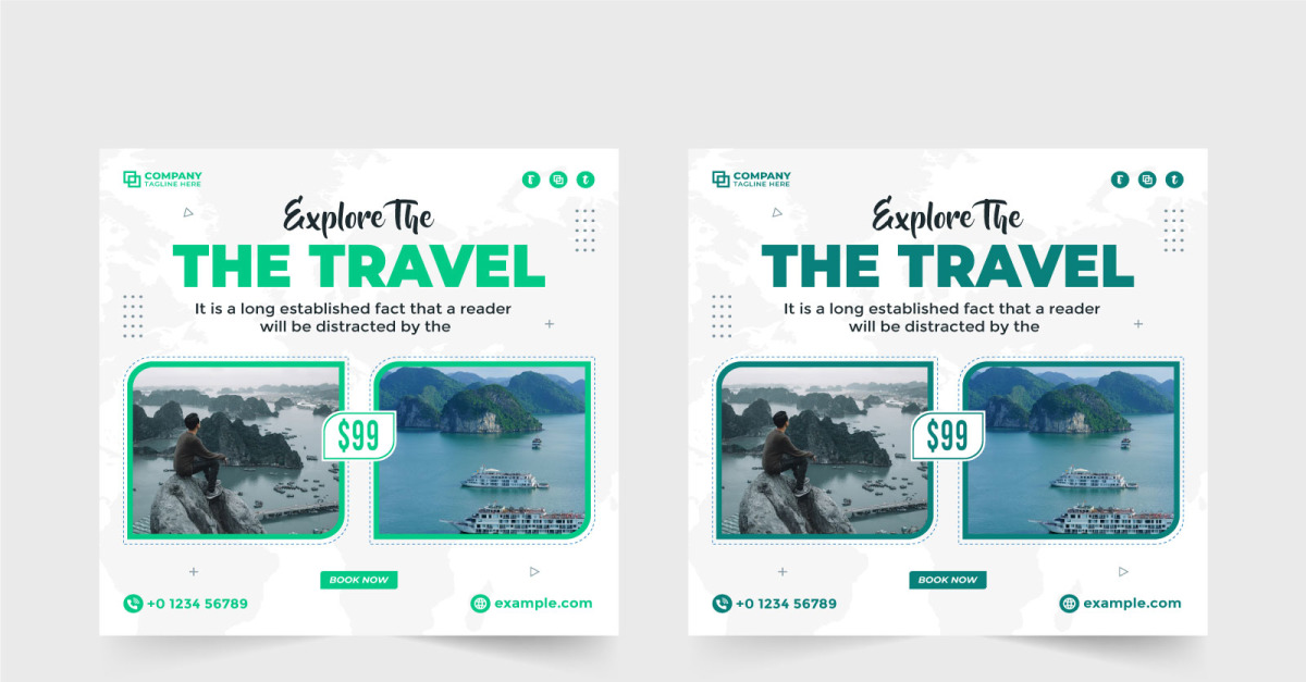 Tour and travel planner template vector - TemplateMonster