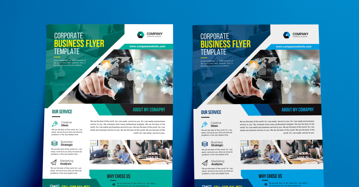 Company Project Business Flyer V.032 - TemplateMonster