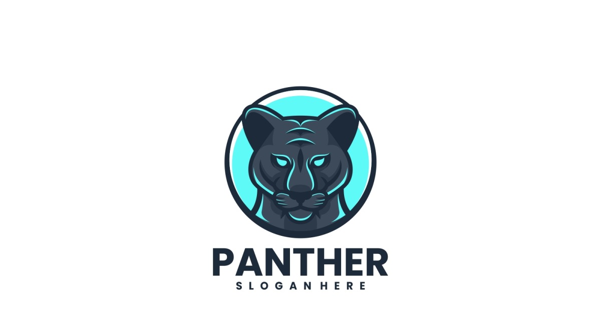 Logo mascotte simple panthère #275421 - TemplateMonster