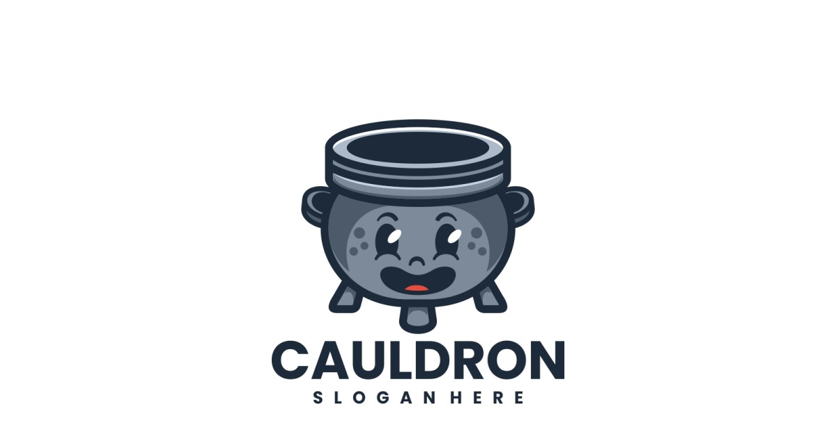 Cauldron Mascot Cartoon Logo #275561 - TemplateMonster