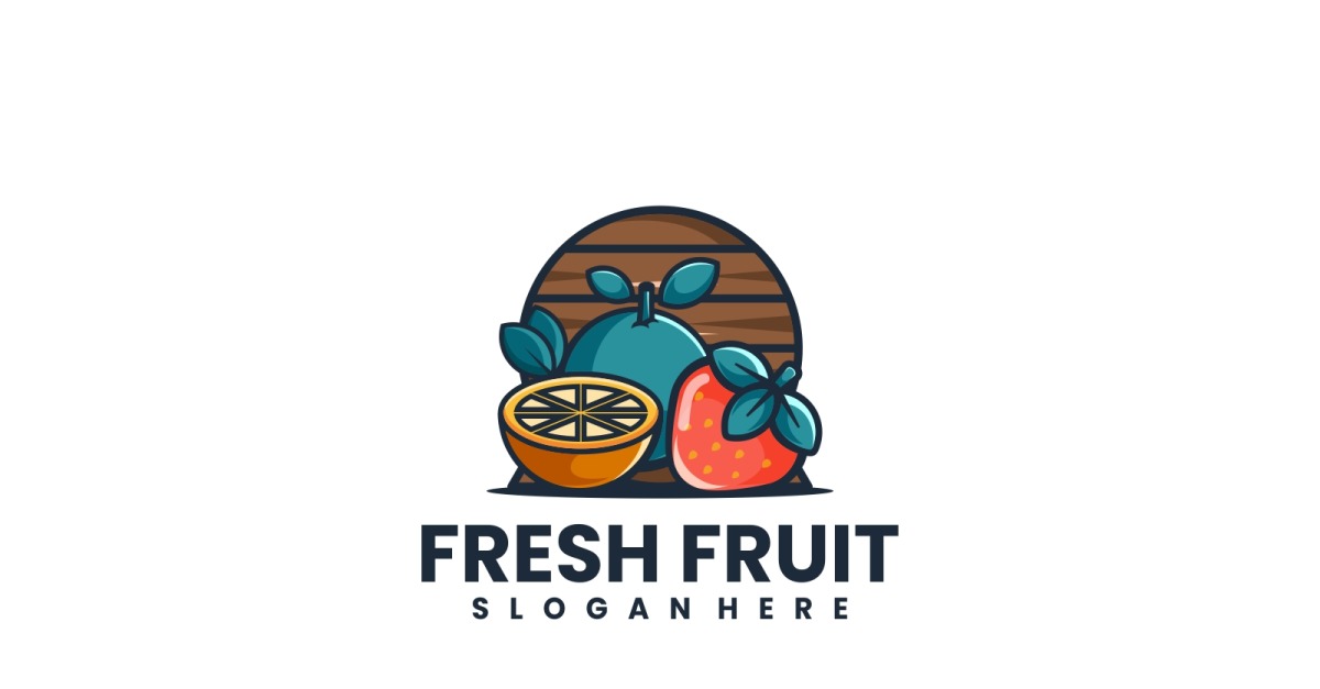 Taze Meyve Basit Logo Tasarımı #275564 - TemplateMonster