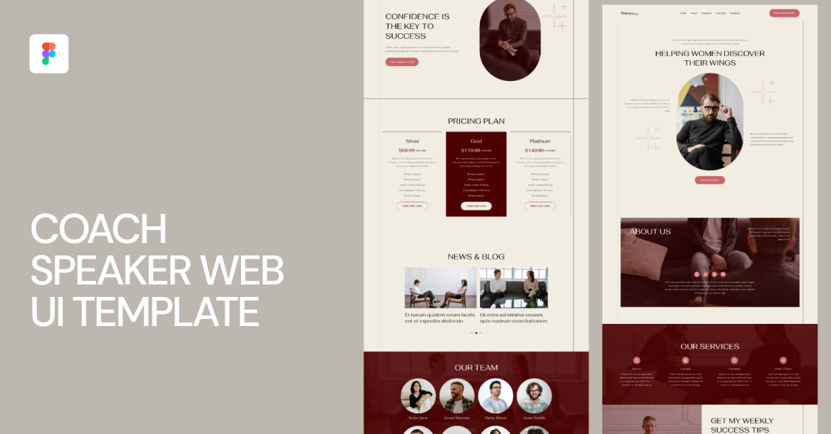 Coach Speaker Web UI Template #275752 - TemplateMonster