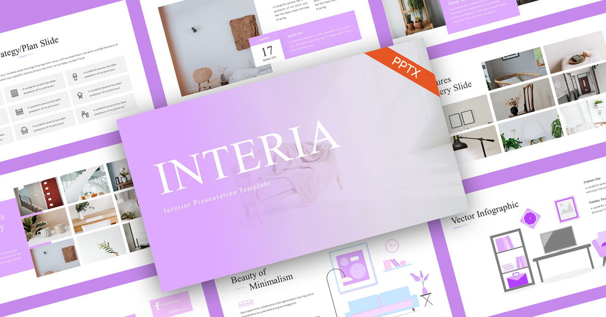 Interia Intérieur Modèle PowerPoint #275792 - TemplateMonster
