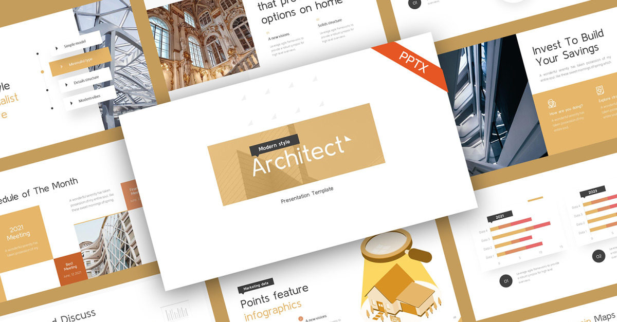 Modello PowerPoint - Architetto architettura casa edificio