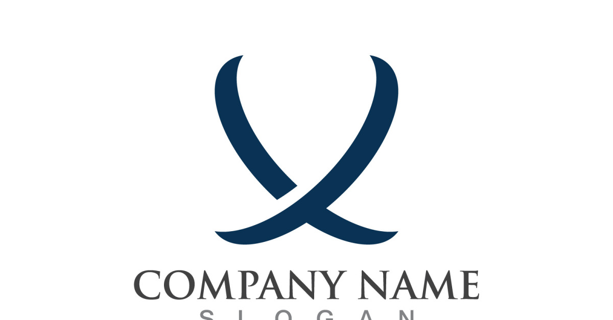 X harfi logo şablonu. Vektör çizim. V2 - TemplateMonster
