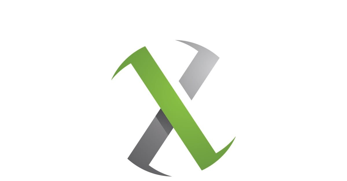 X harfi logo şablonu. Vektör çizim. V5 - TemplateMonster