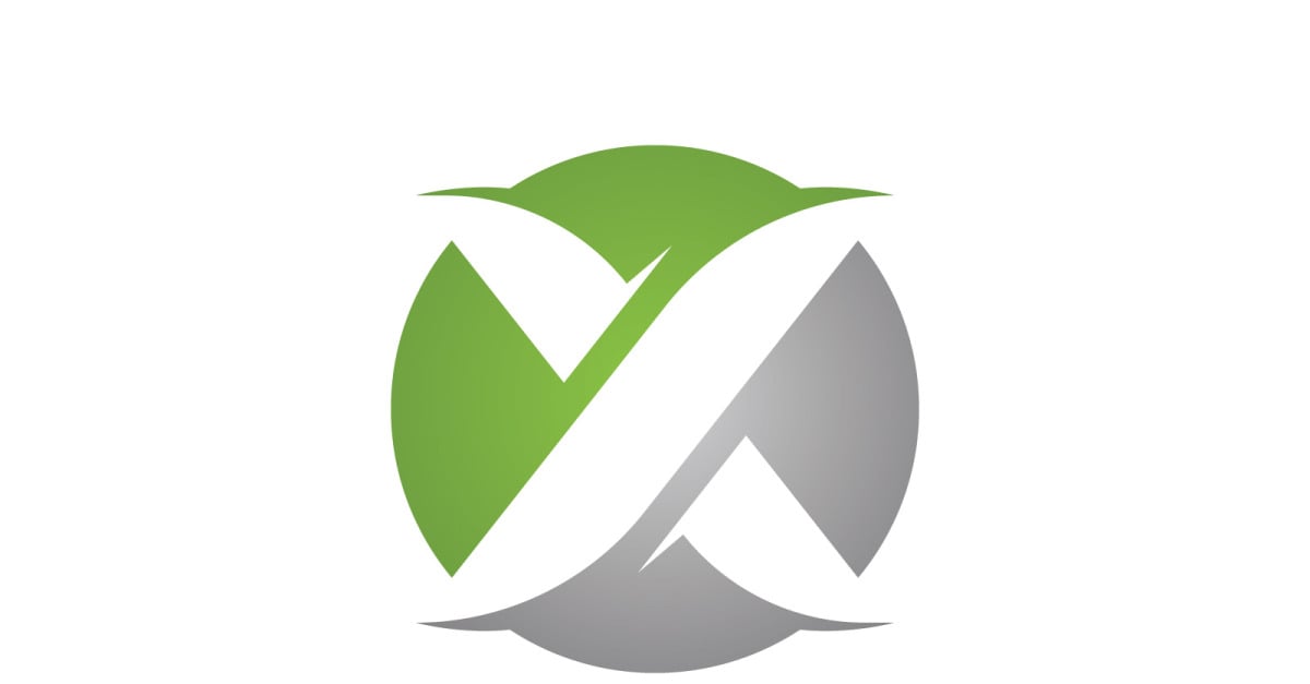 X harfi logo şablonu. Vektör çizim. V6 - TemplateMonster