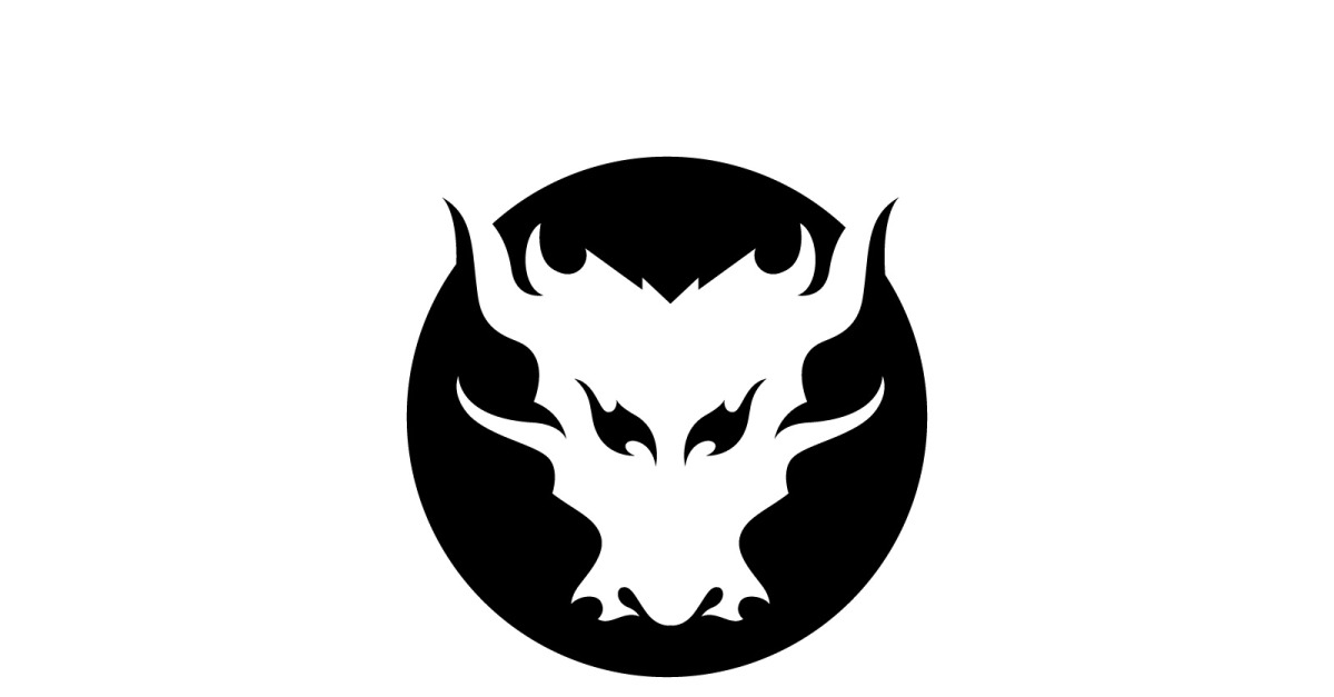 Dragon Head logotyp mall. Vektor illustration. V10