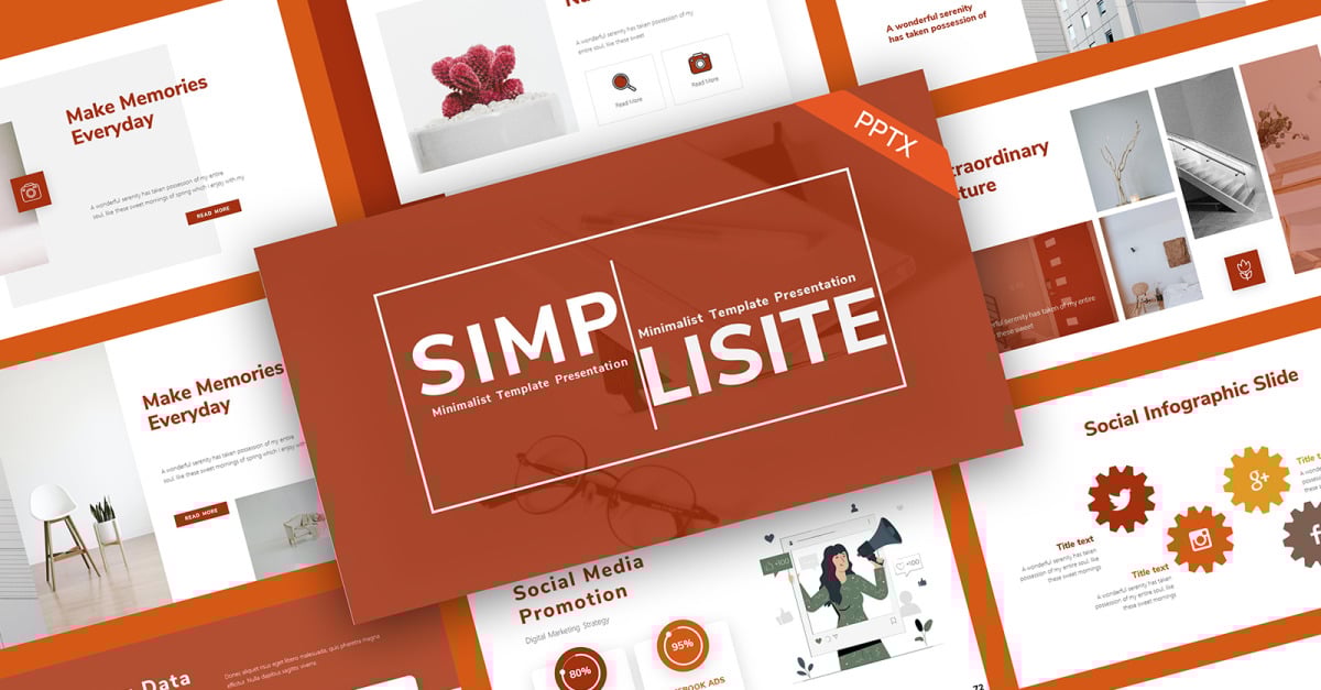 Basit Minimalist PowerPoint Şablonu #276038 - TemplateMonster
