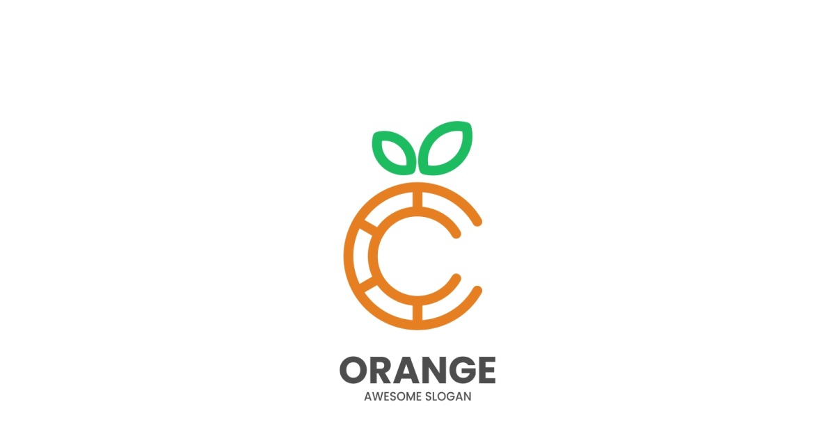 Orange Line Art Logo Style #276058 - TemplateMonster