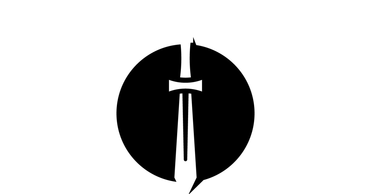 Cross Sword Logo template. Vector illustration. V5