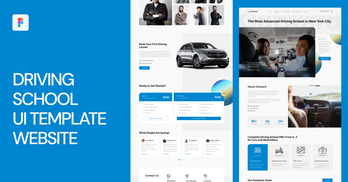 Driving School UI Template Website #276289 - TemplateMonster