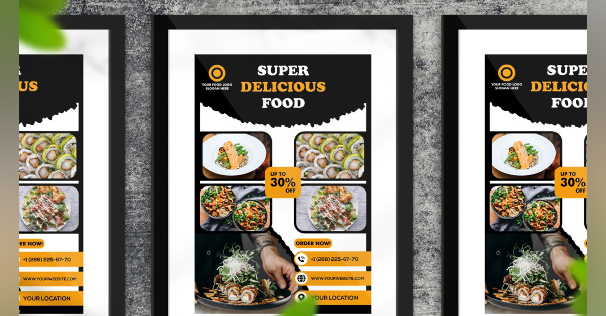 Delicious Food Flyer Template #276311 - TemplateMonster