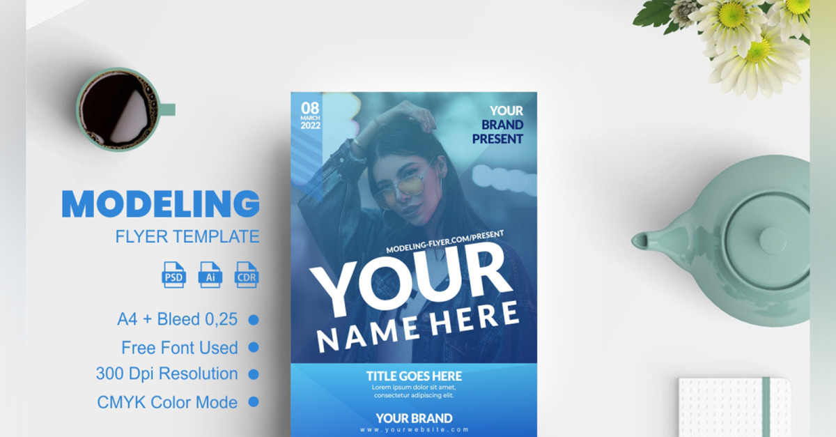 Modell-Flyer-Design-Vorlage #276320 - TemplateMonster